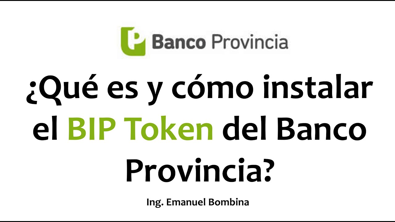 ¿Qué es y cómo instalar el BIP Token del Banco Provincia? - YouTube