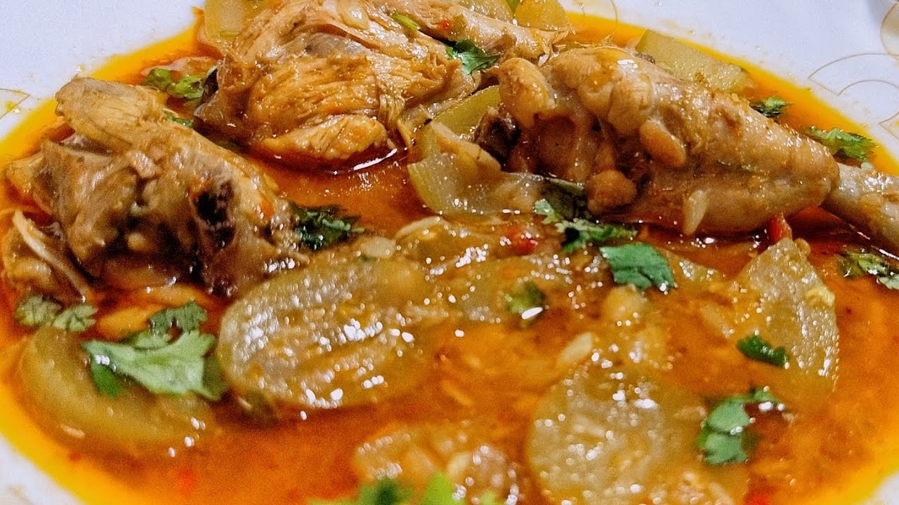Indian Lauki Sabzi With Chicken:Healthy&Tasty| Chicken BottleGourd ...