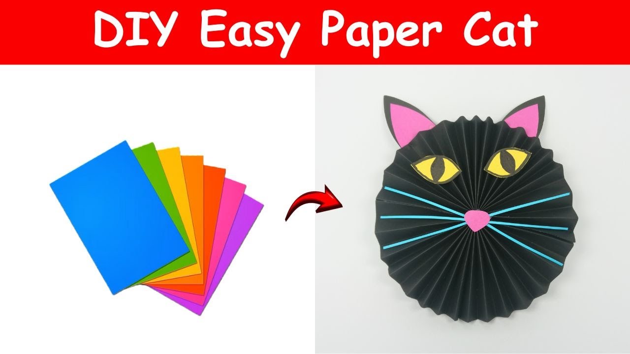 How to Make Paper Cat | DIY Cat With Paper | Easy Paper Craft - YouTube