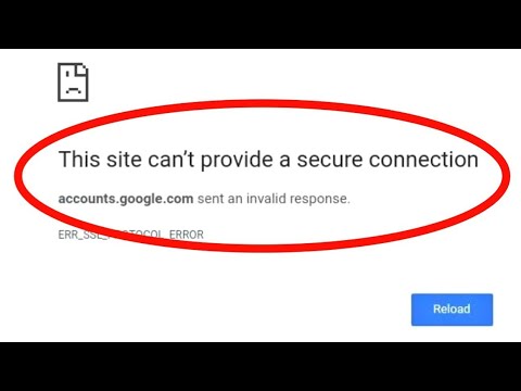 This Site Can't Provide a Secure Connection Problem Solve - YouTube