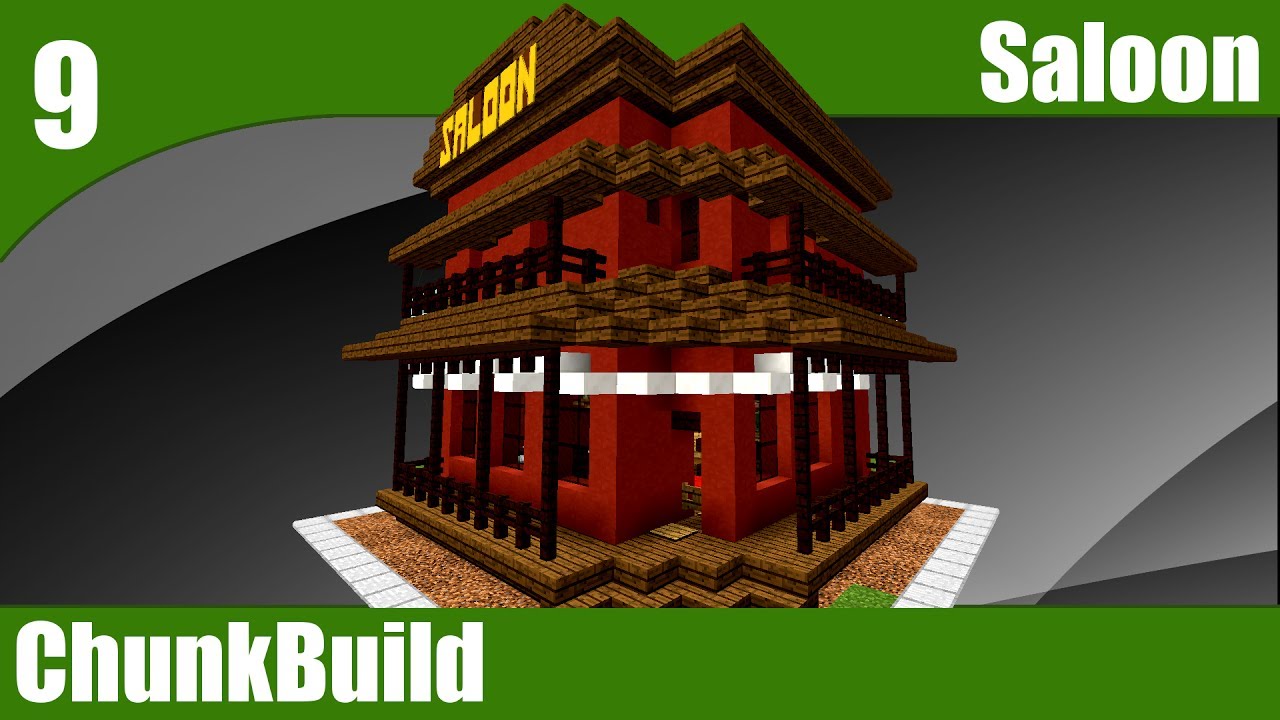 ChunkBuild 9: Minecraft Western Saloon | Western theme 3 (Minecraft 1. ...