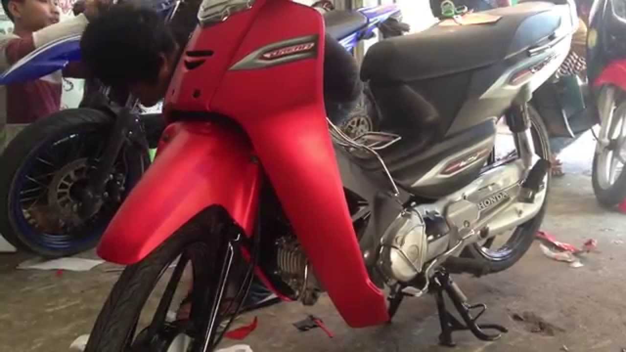 Honda Dream 125cc New 2015 Decal Black & Red Color 3M Motor - YouTube