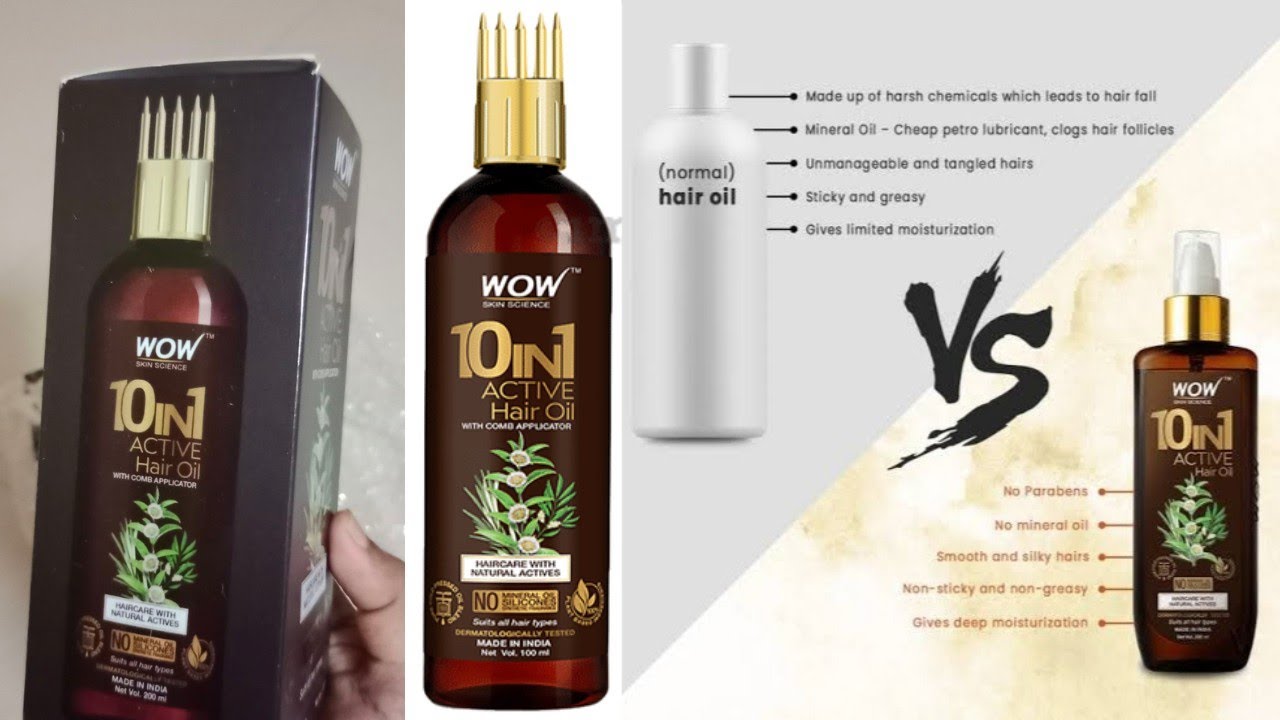 WOW 10 in 1 active hair oil review | Wow hair oil | unboxing and review ...