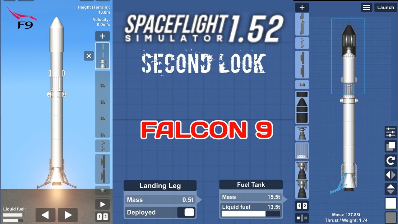 Spaceflight Simulator 1.52 Falcon 9 | SFS 1.52 - YouTube