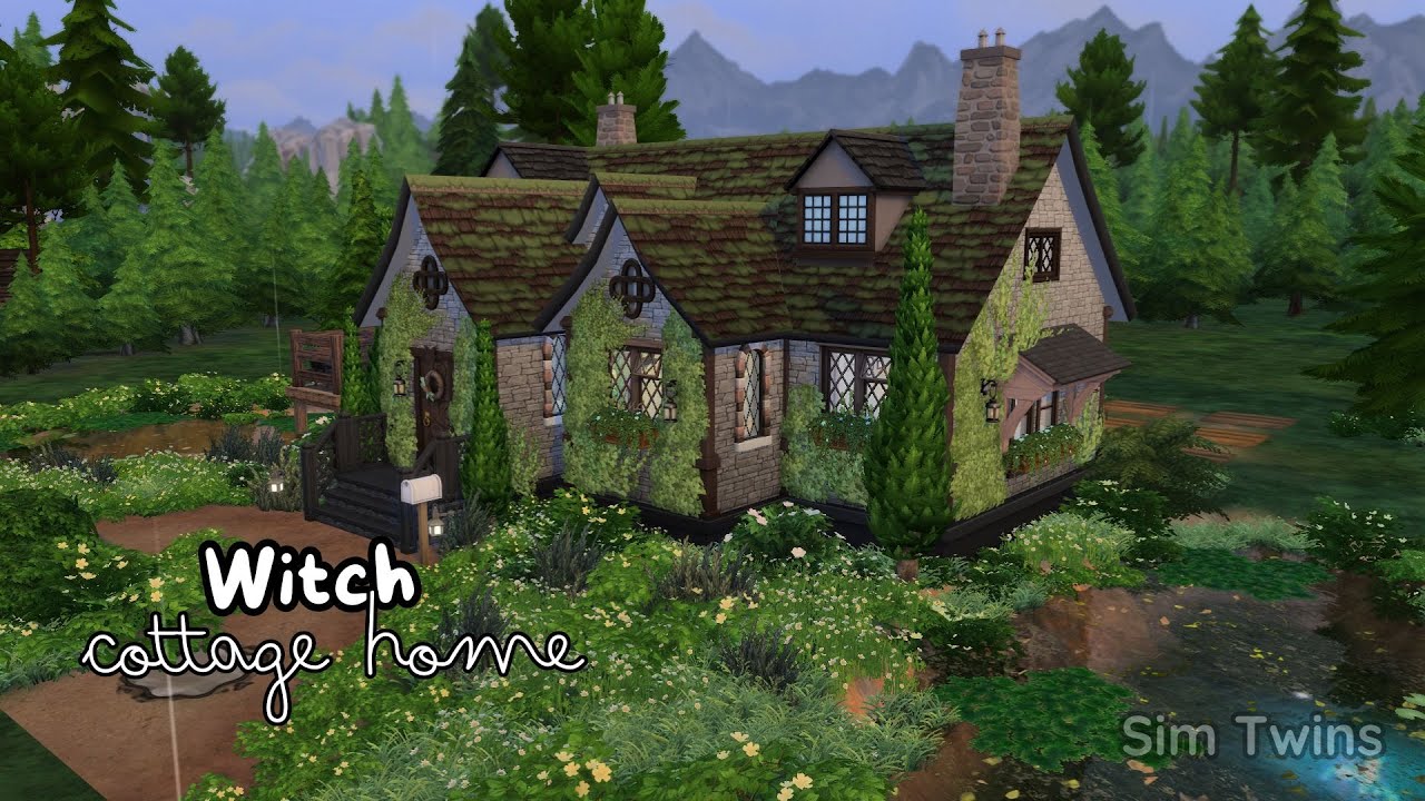 Witch Cottage | Sims 4 Speed Build - YouTube