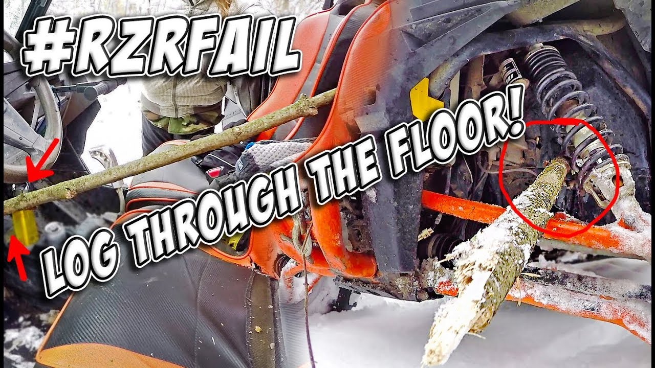 RZR Driver Almost Gets Impaled by Tree Branch on the Trail, Near Miss ...