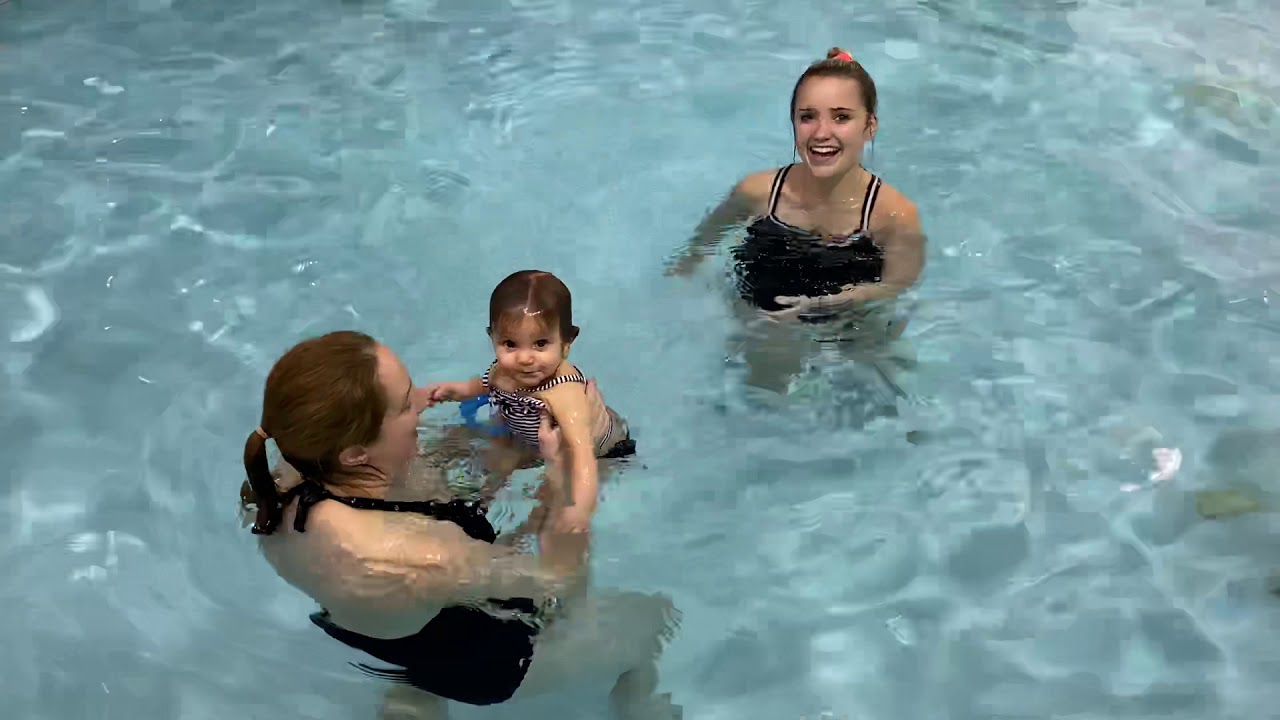 Anna swimming solo at 11 months old! - YouTube