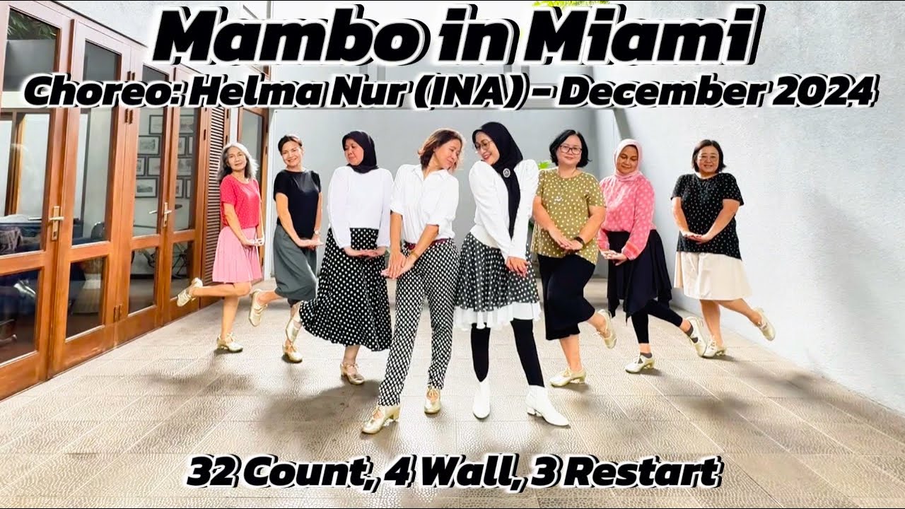 Mambo in Miami Line Dance (Choreo: @helmanur4104 ) - YouTube