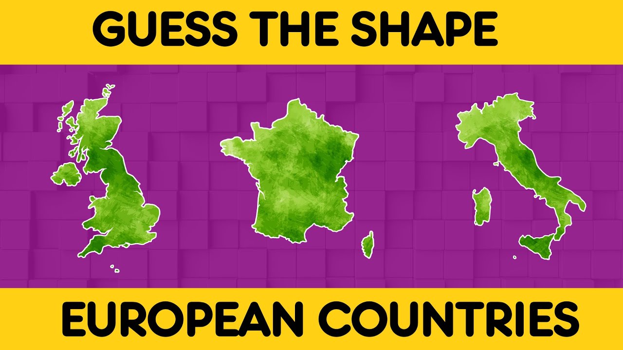 Guess The European Countries Shapes – Geography Quiz - YouTube