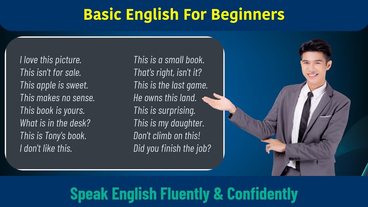 Basic English For Beginners | Spoken English Class | Most Common English Sentences - YouTube