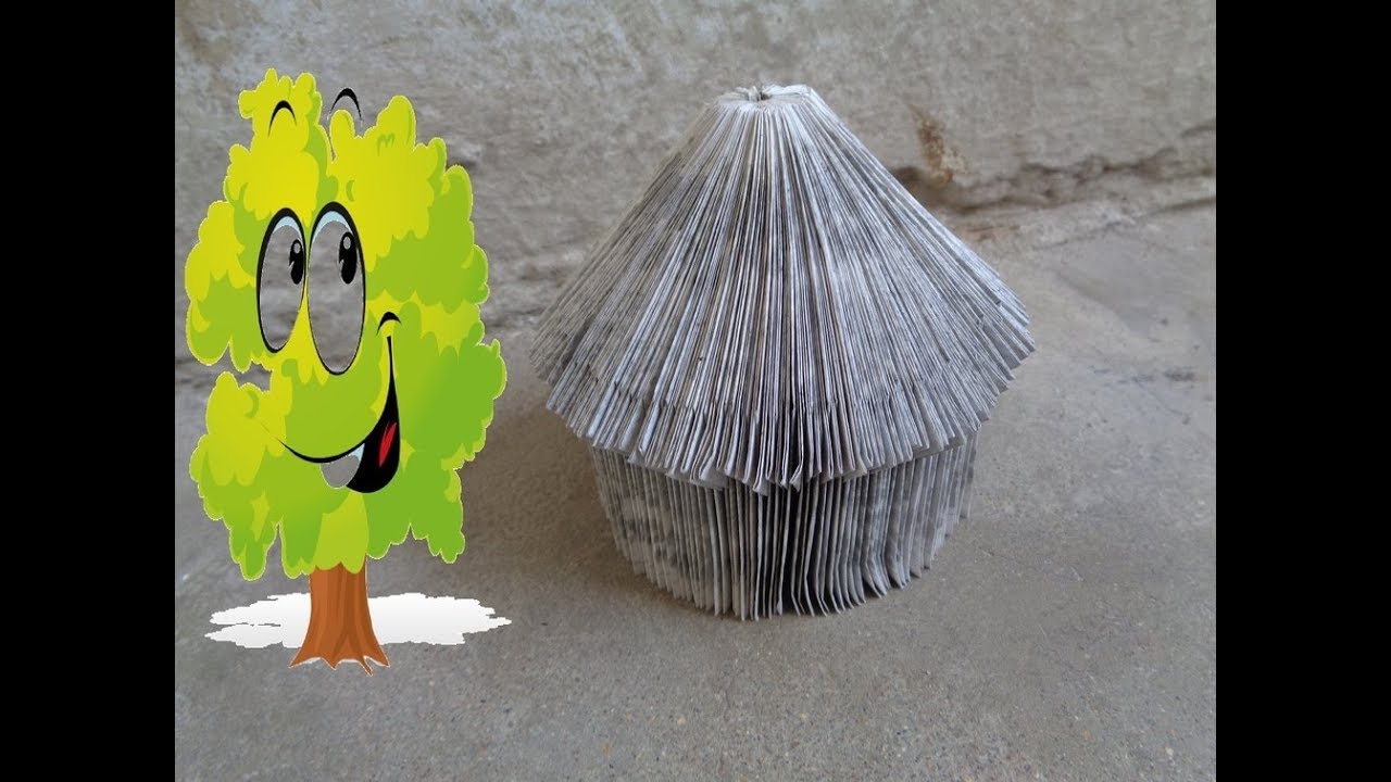 How to make easy paper Hut house | DIY: Hut house model for kids - YouTube