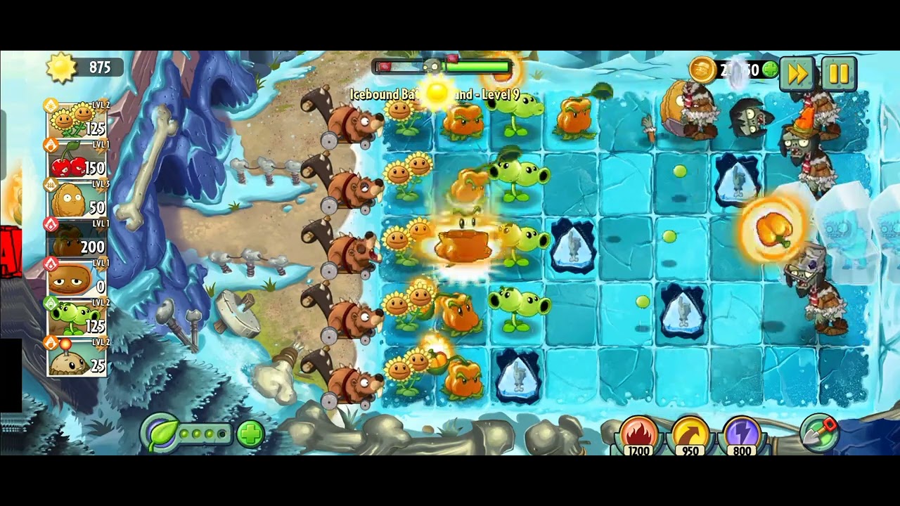 PLANTS VS ZOMBIES 2:PVZ2 ICEBOUND BATTLE GROUND -LEVEL 9 🥰 - YouTube
