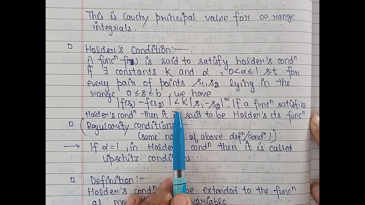 Cauchy principal value for integrals - YouTube