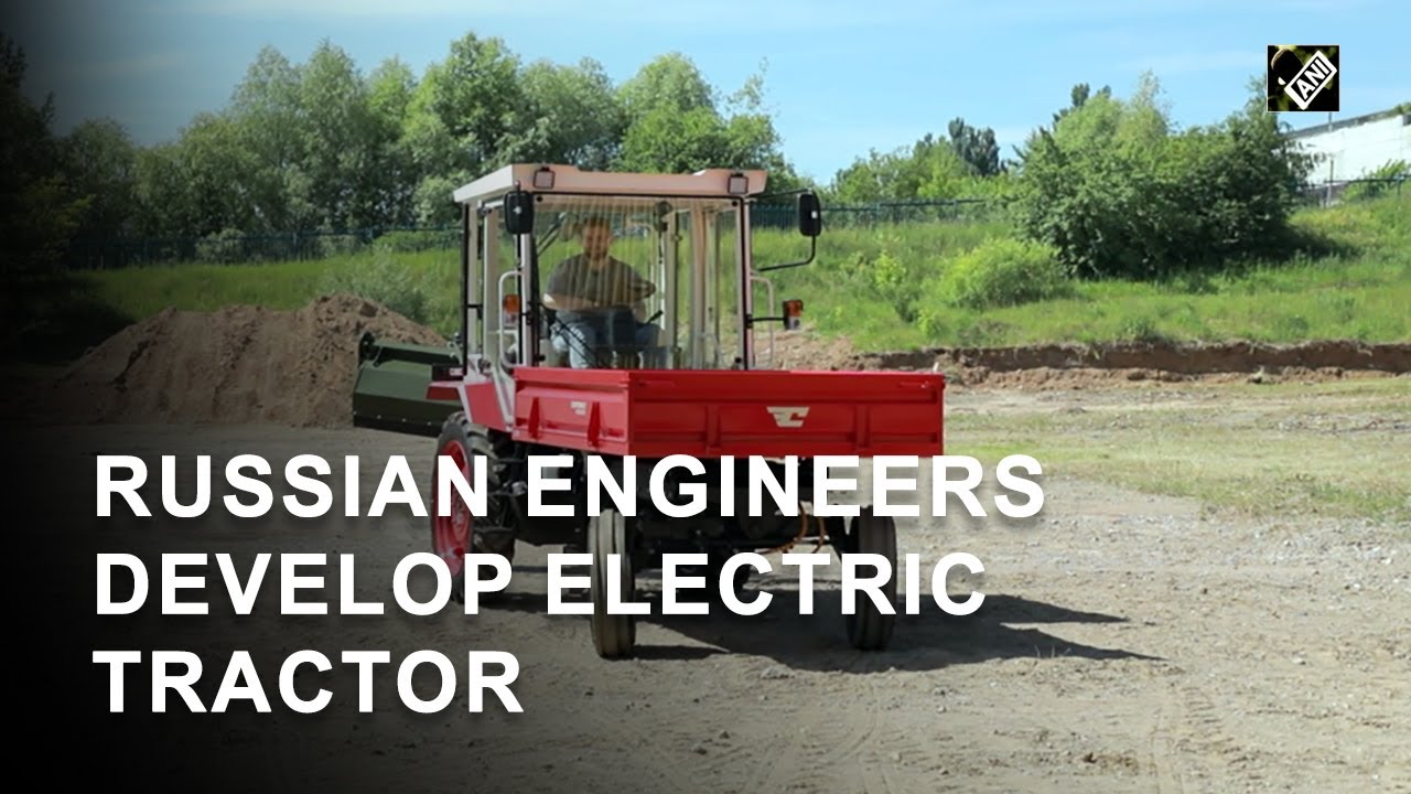 Russians develop a compact electric tractor - YouTube