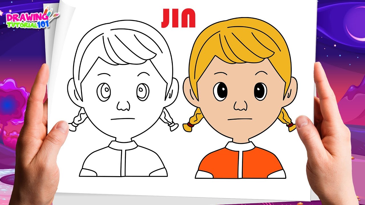 How To Draw Jin From Robocar Poli - Draw Robocar Poli - YouTube