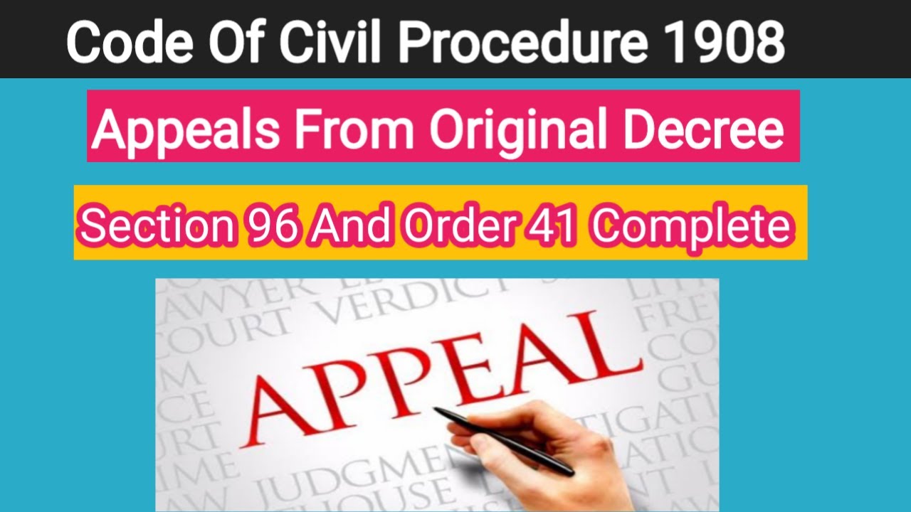 Appeals _ Section 96 And Order 41 Complete | Appeals From original ...
