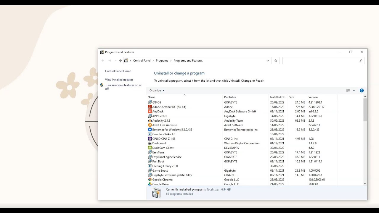 How to show Current Installed Programs - Windows 10 🖥️ | NiJo - YouTube