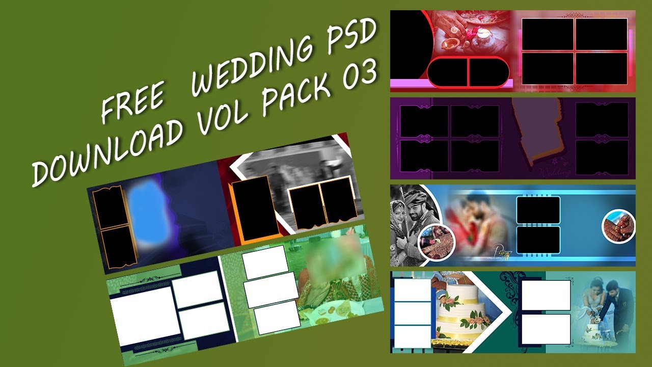FREE WEDDING PSD DOWNLOAD VOL PACK 03 - YouTube