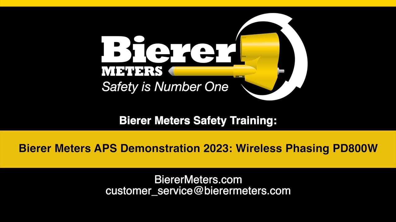 Bierer Meters APS Demonstration: Wireless Phasing PD800W - YouTube