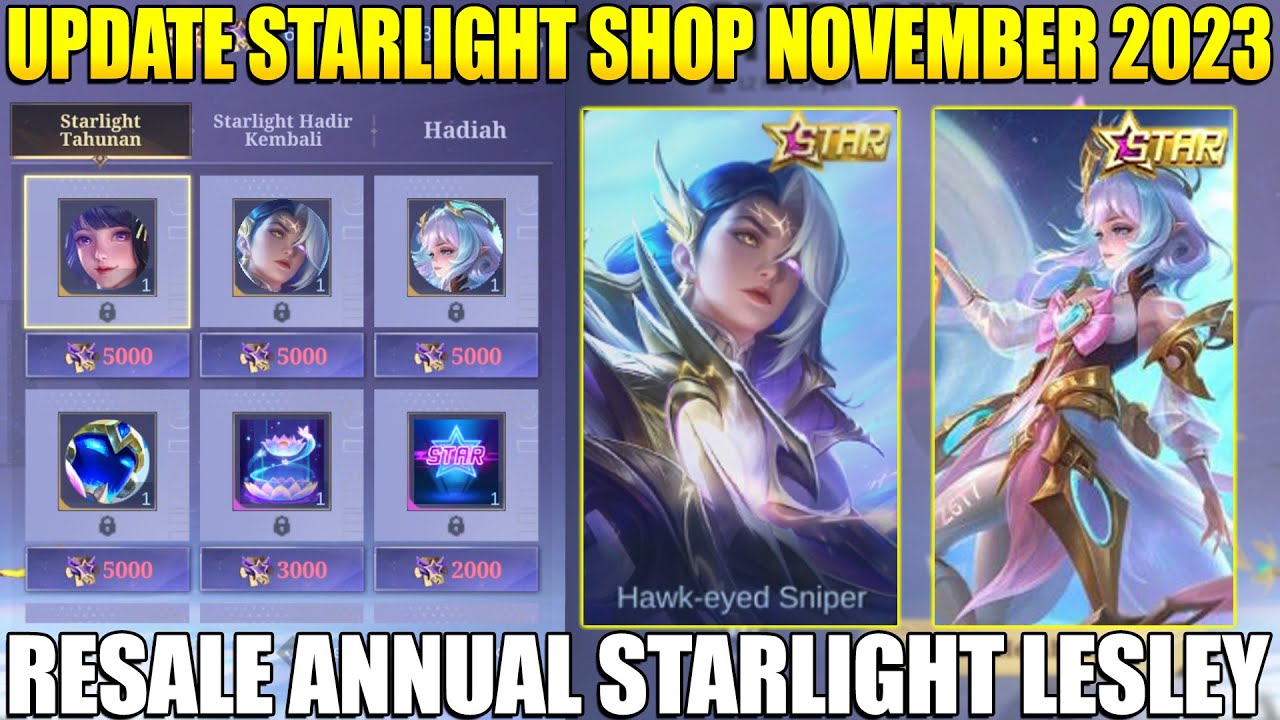 BOCORAN UPDATE STARLIGHT SHOP NOVEMBER 2023! RESALE ANNUAL STARLIGHT LESLEY & NEW SKIN ANNUAL ...