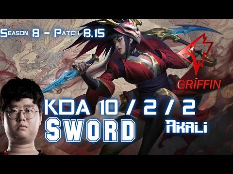 GRF Sword AKALI vs YASUO Mid - Patch 8.15 KR Ranked - YouTube