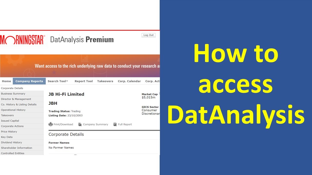 Financial statements from DatAnalysis - YouTube