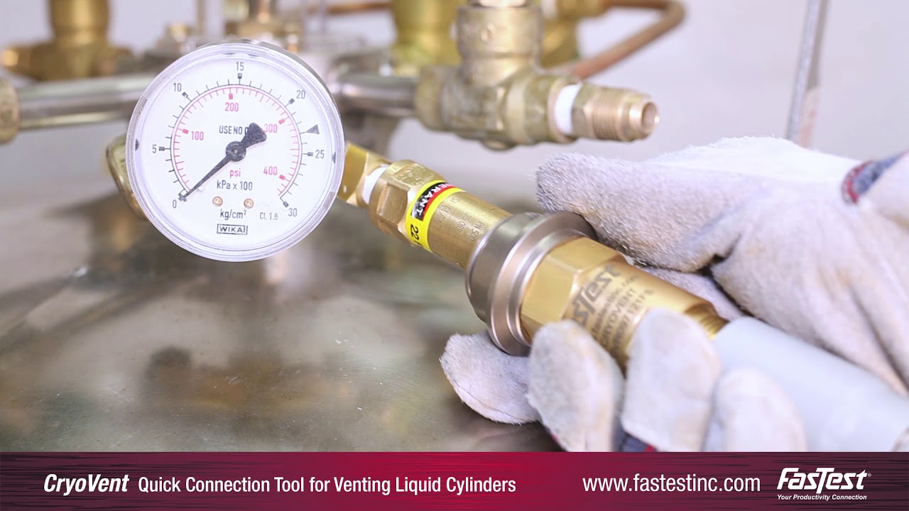 Cryovent - Quick Connection Tool for Venting Liquid Cylinders - YouTube