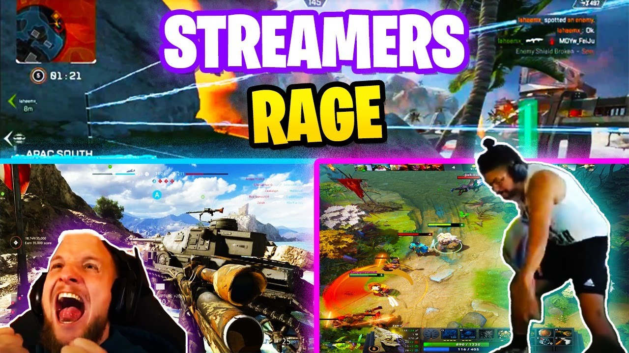 Streamers Rage Compilation Part 1 - YouTube