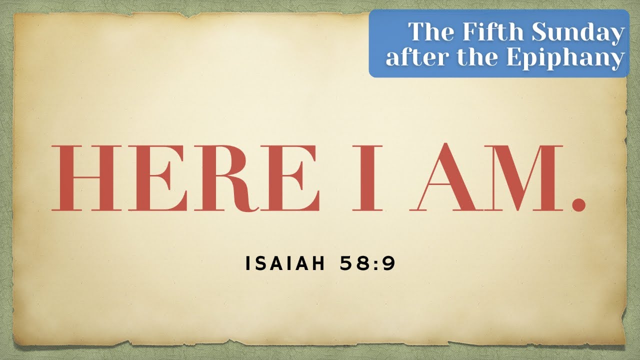 Sunday Worship for 2/5/23 - The Fifth Sunday of Epiphany - YouTube