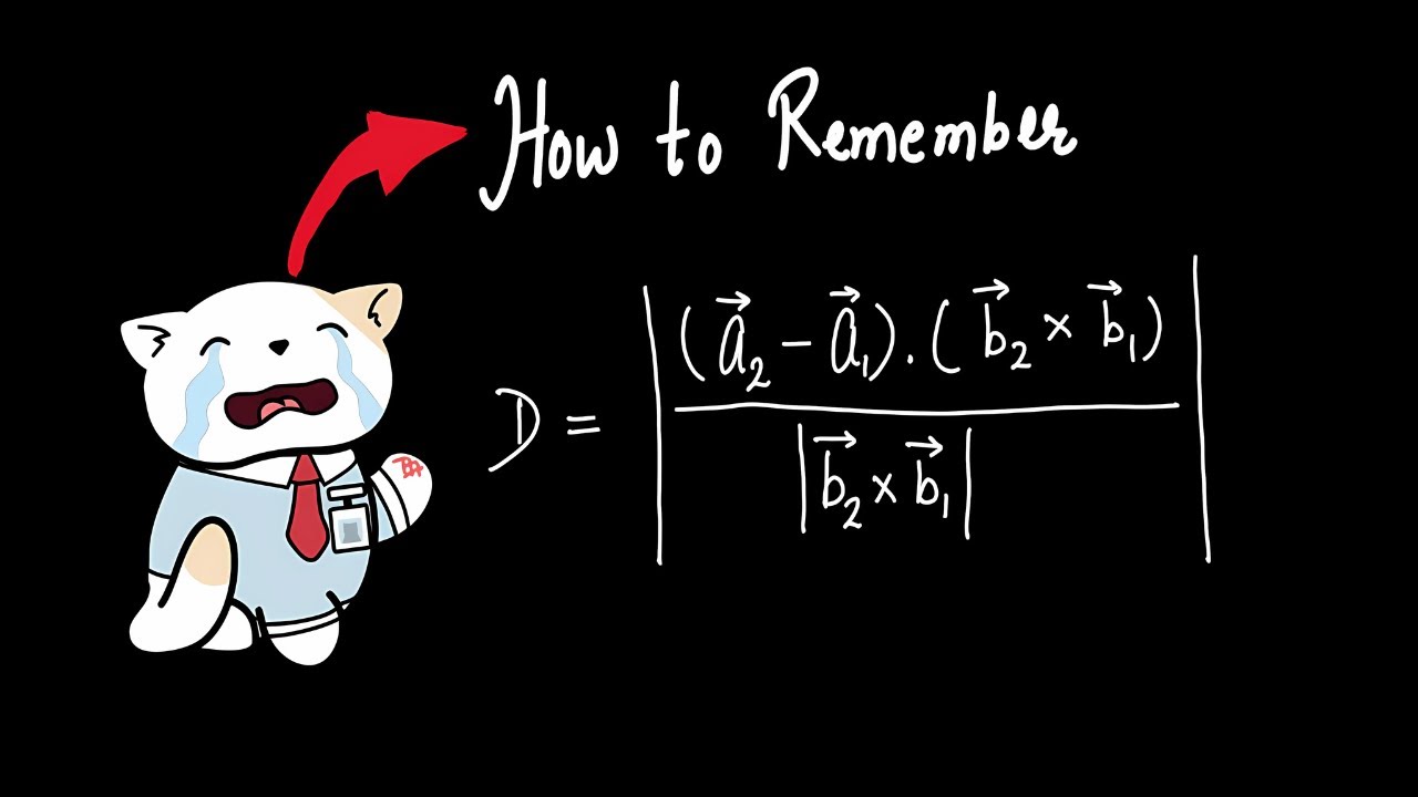 Shortest Distance Between Skew Lines | 3D Geometry Formula Derivation ...