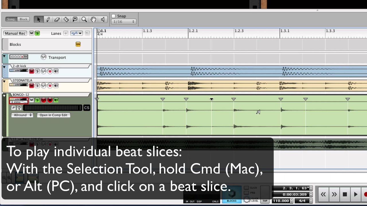 Turning Audio Loops into REX Loops in Reason - YouTube