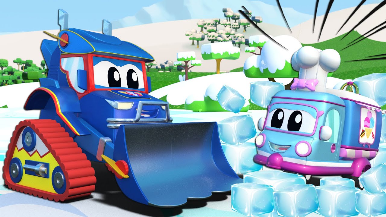 Buldozer super menyelamatkan mobil beku - YouTube
