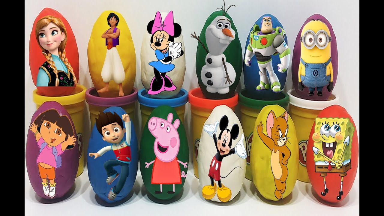 Opening 12 Play-Doh AWESOME Eggs !!! - YouTube