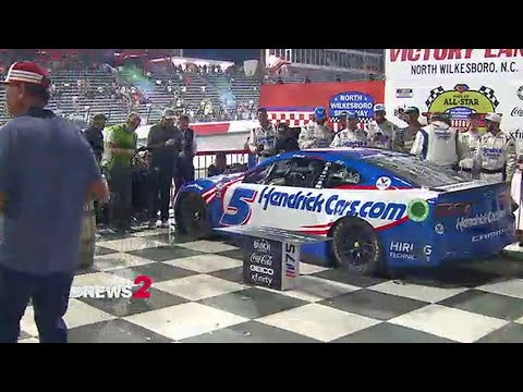 Kyle Larson celebrates his NASCAR All-Star Race win - YouTube
