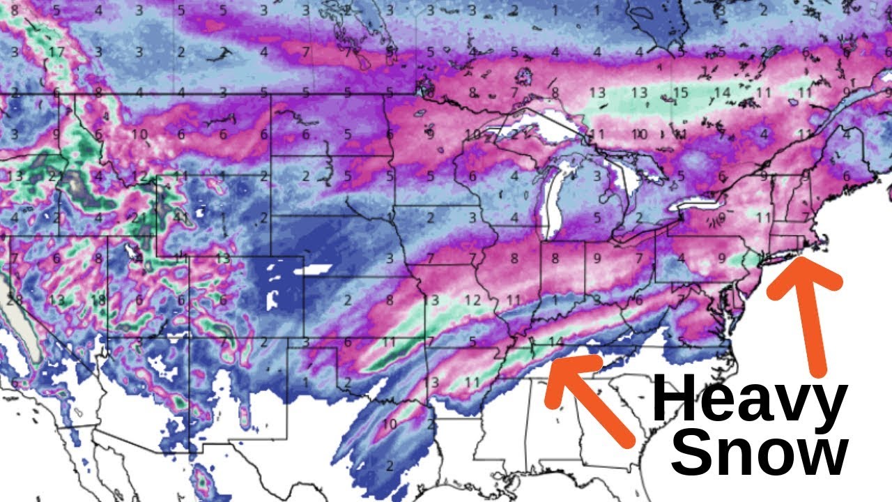 An Active Pattern With Heavy Snow Headed Towards The U.S - YouTube