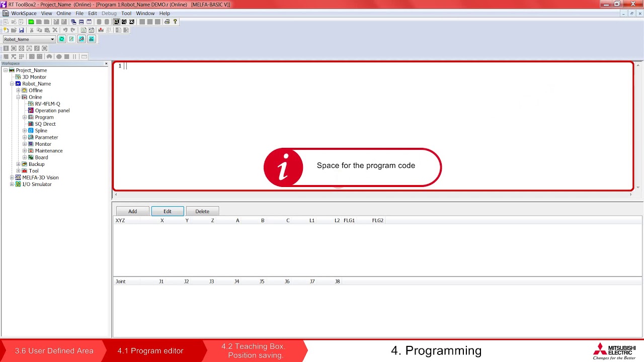 Robot Melfa Programming Lesson 10 Program Editor Youtube 6235