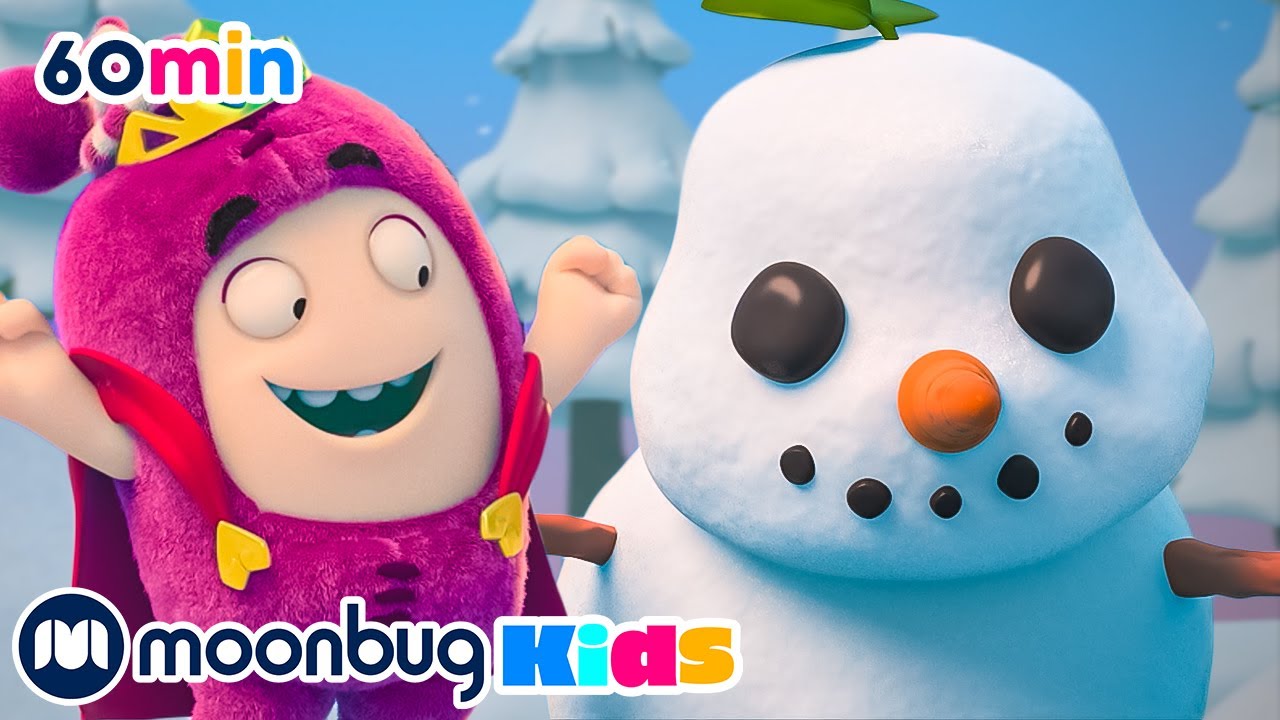 ☃️BUILD A SNOWMAN!☃️Newt's Snow Friend | Oddbods | 1 HOUR of Oddbods ...
