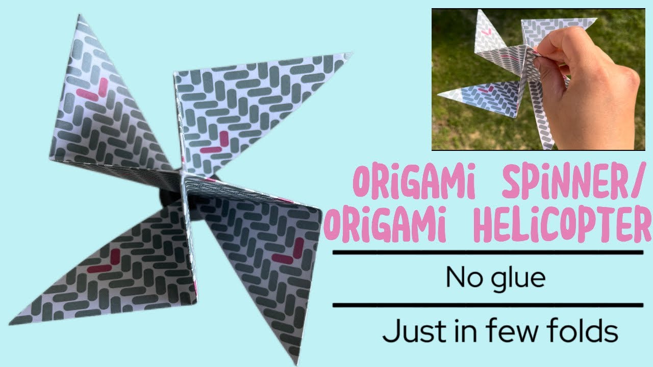 Origami Spinner Toy | Origami Helicopter Toy | Simple and Easy | Paper ...
