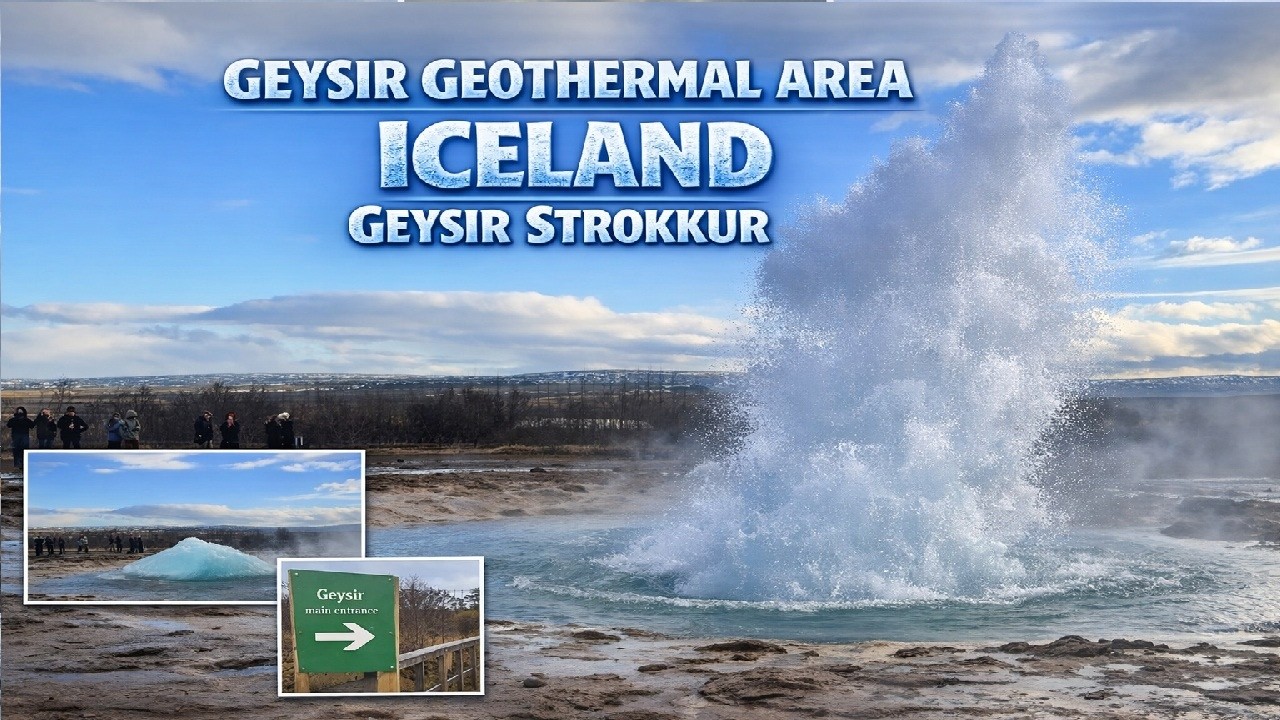 Geysir Geothermal Area {Geysir Strokkur} Iceland: Haukadalur Valley ...