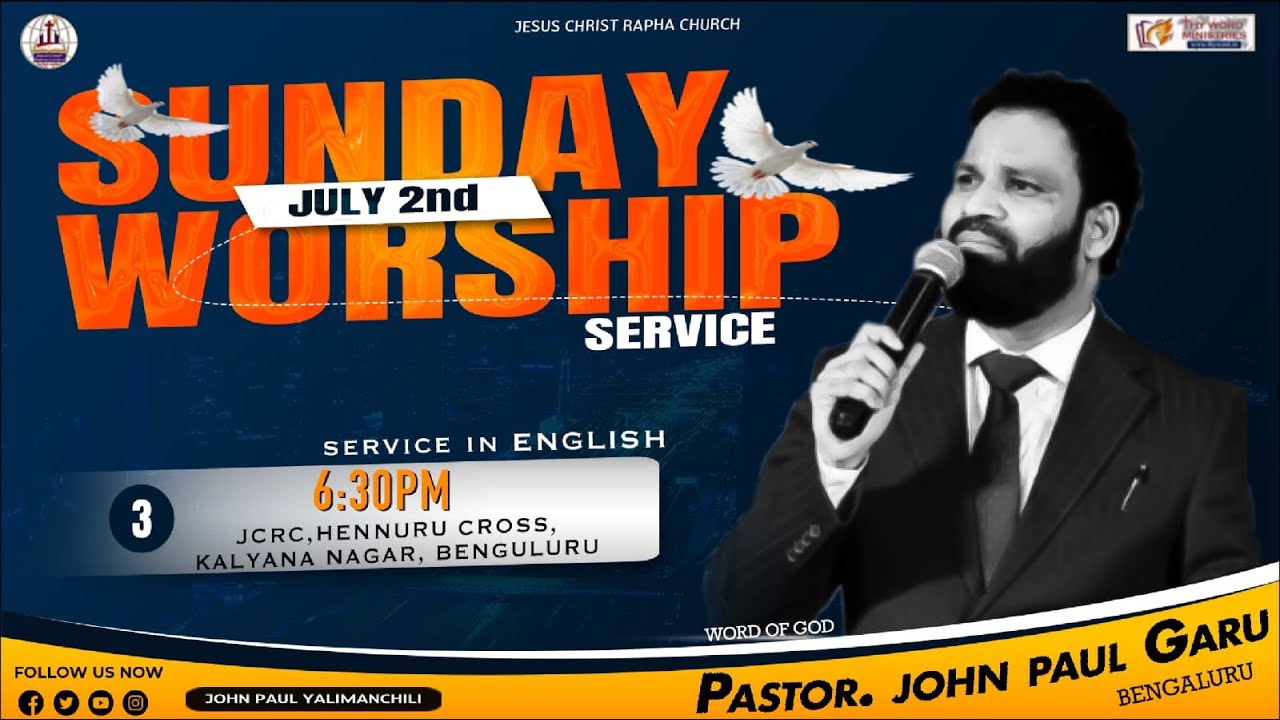 JCRC SUNDAY ENGLISH WORSHIP ON 02/07/23 @ HENNURU, I SHALL COME FORTH ...