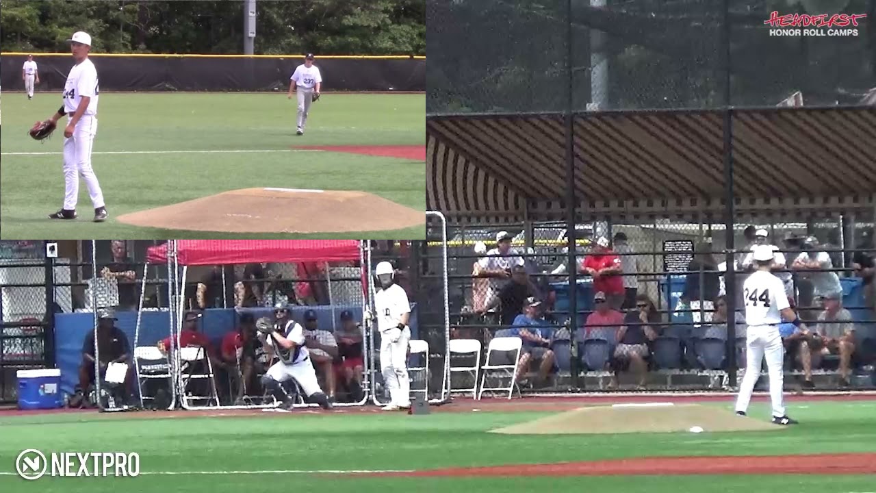 Isaac Zhang pitching at Headfirst Honor Roll camp on Long Island on ...