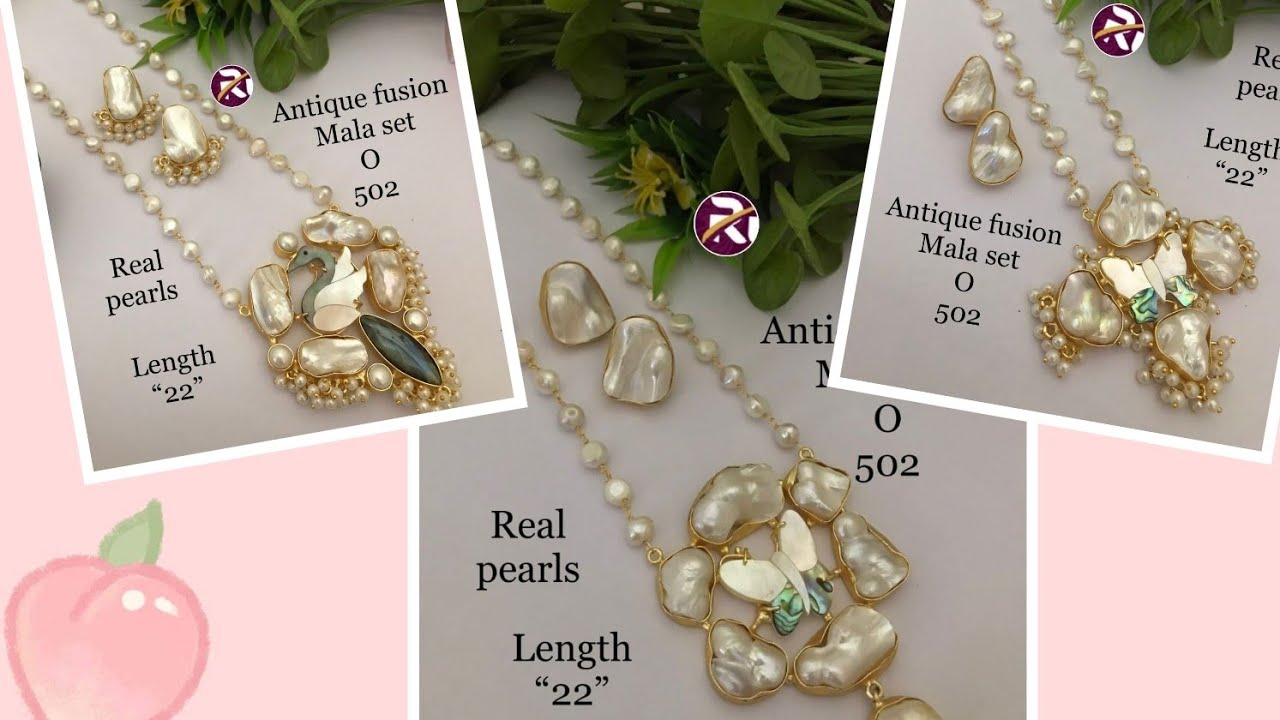 Real pearl set || designer pearl set || gold and diamond rings || fancy ...