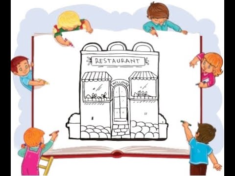 HOW TO DRAW RESTAURANT QUICK SKETCH | EASY DRAWING FOR KIDS - YouTube
