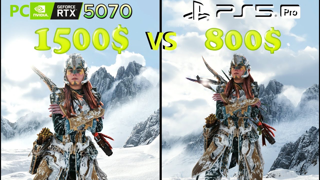 |4K60| RTX 5070 vs PS5 PRO | In Game Test | HFW - YouTube