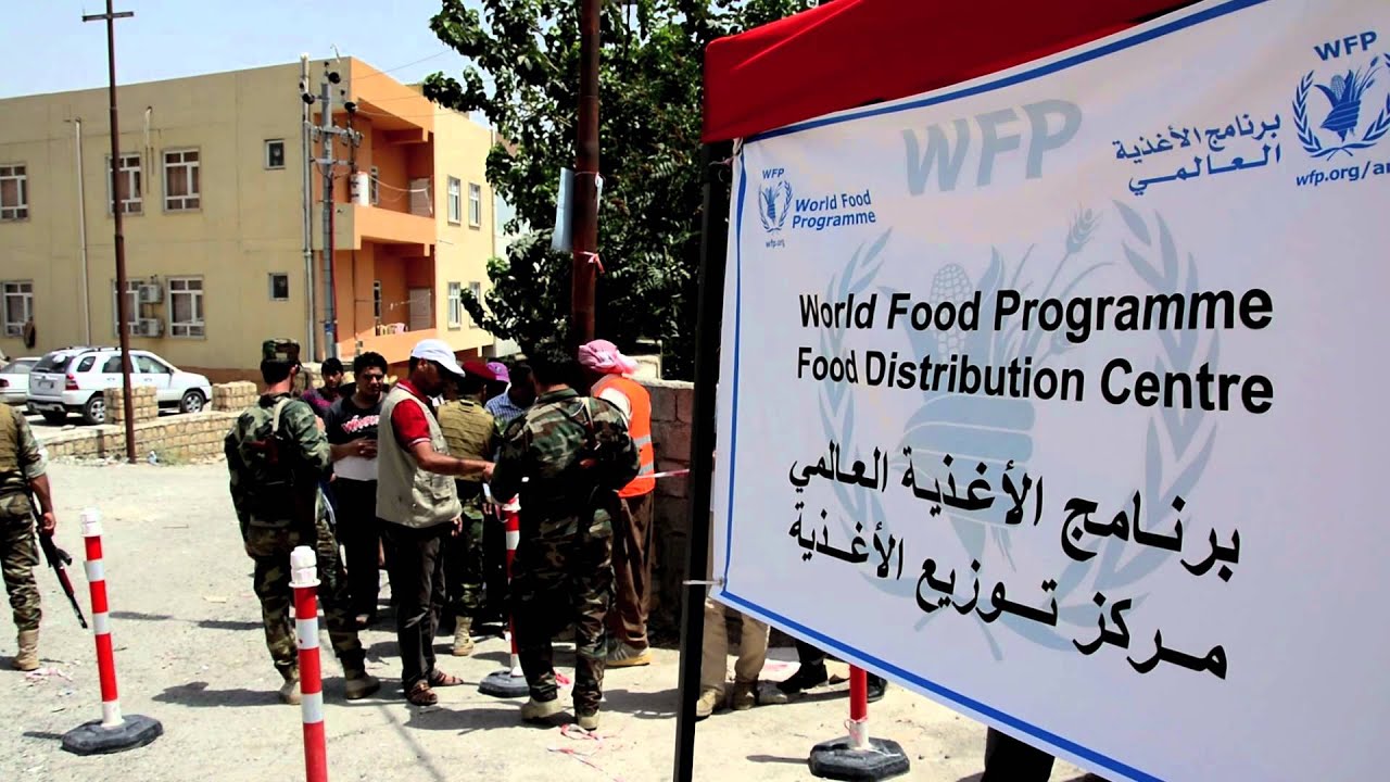 WFP Provides Food for Families Fleeing Fighting in Northern Iraq - YouTube