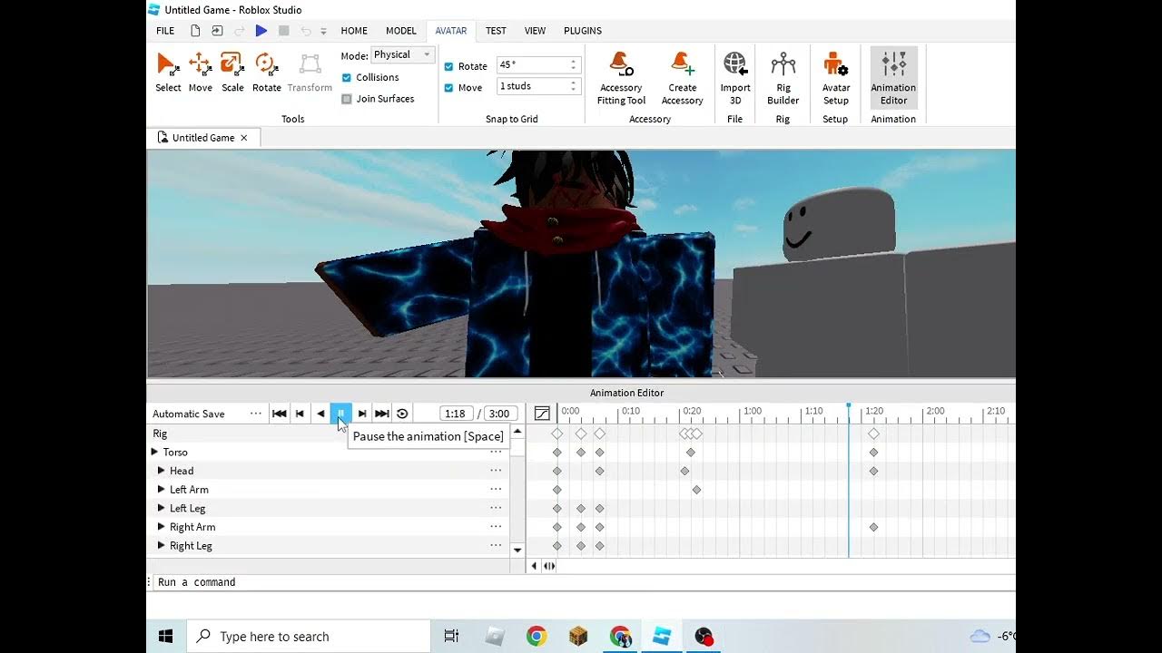 My first roblox animation(Roblox Studio) - YouTube
