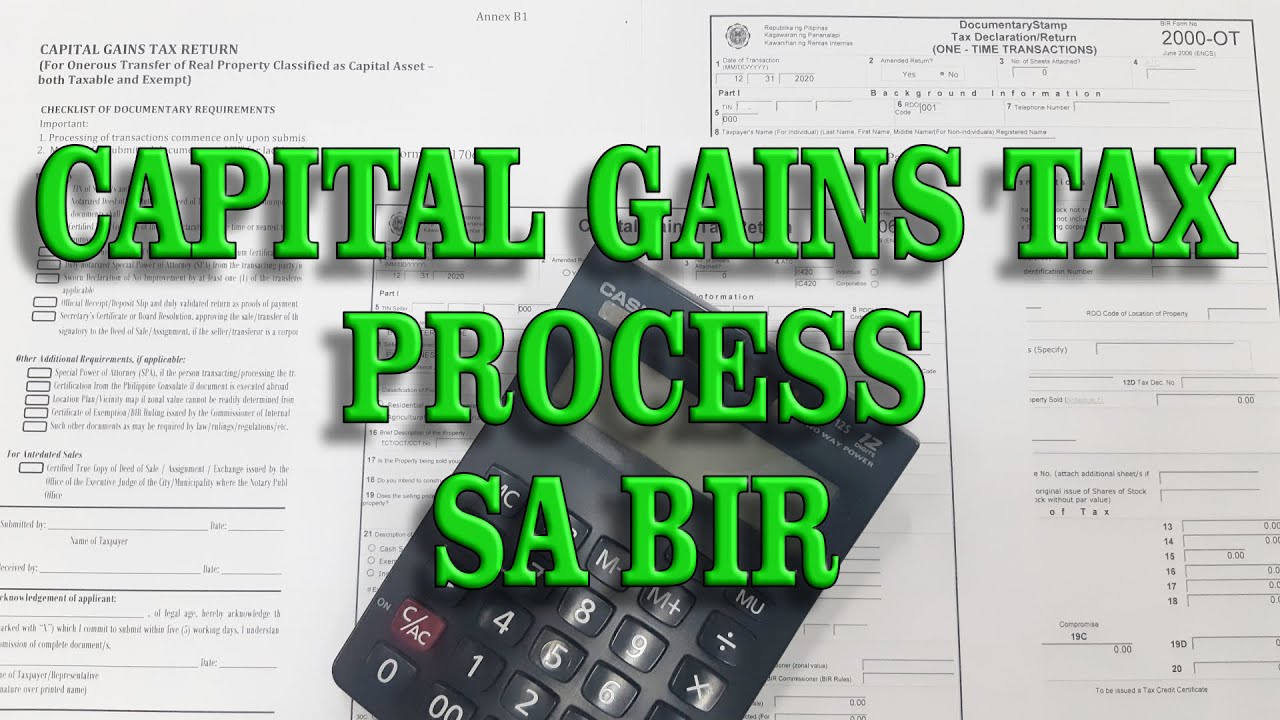 Paano magprocess ng Capital Gains Tax sa BIR? - YouTube