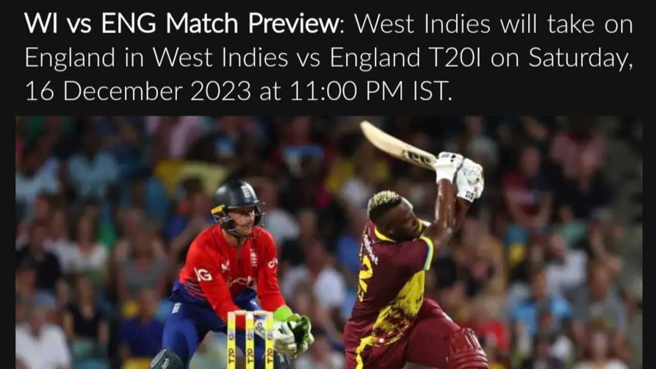Wi vs ENG Match English Preview | Dream 11 Match Prediction | Wi vs Eng ...