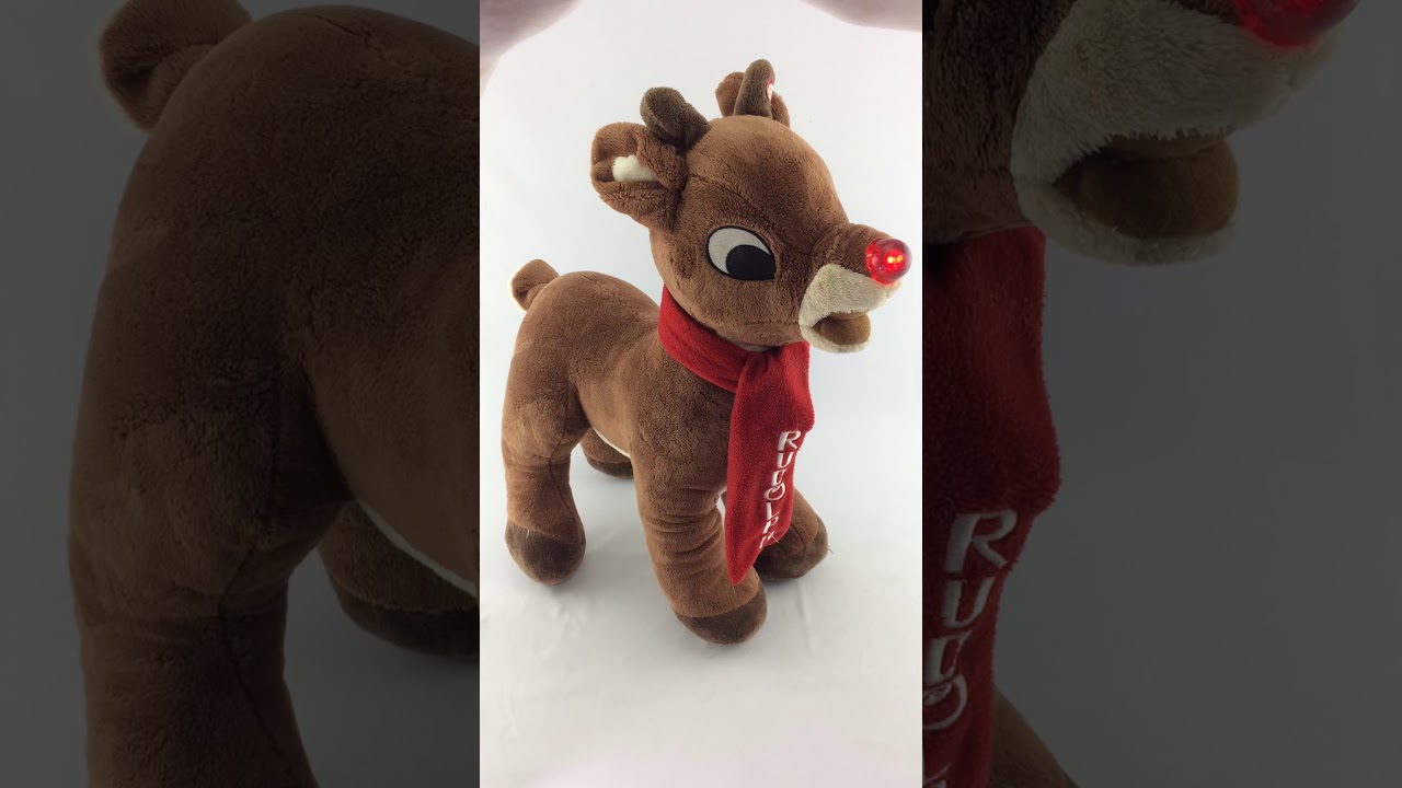 Z06-2333 rudolph talking plush - YouTube