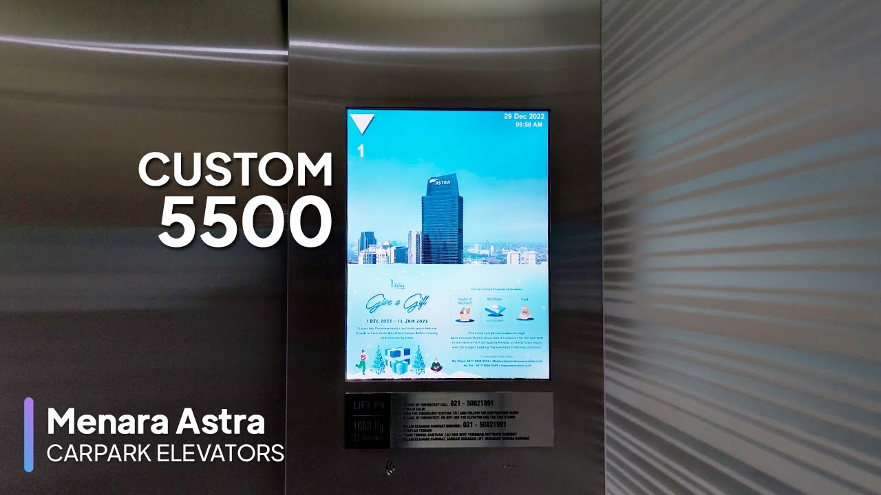 Schindler 5500 Elevators - Menara Astra, Jakarta (Carpark) - YouTube